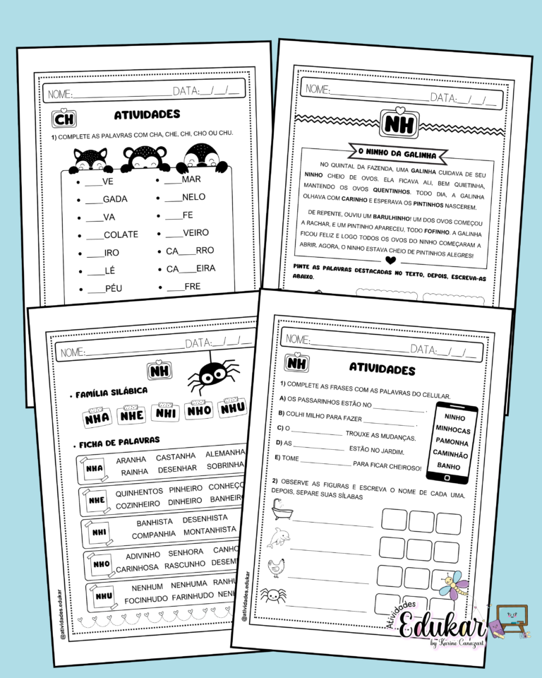 CH – NH – LH – Pacote de atividades – Atividades Edukar
